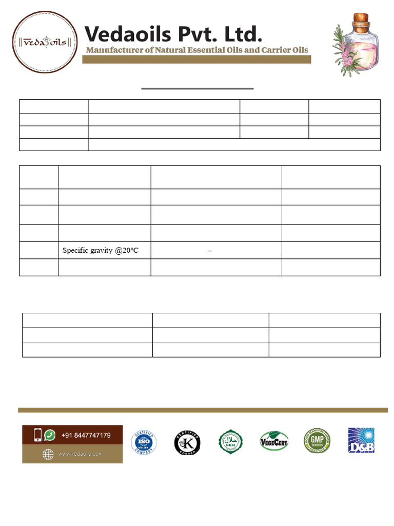 Glycerin Refined Coa Compressed | PDF