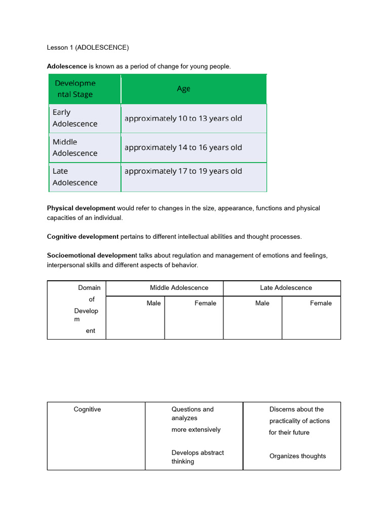 PER DEV REVIEWER | PDF | Adolescence | Thought