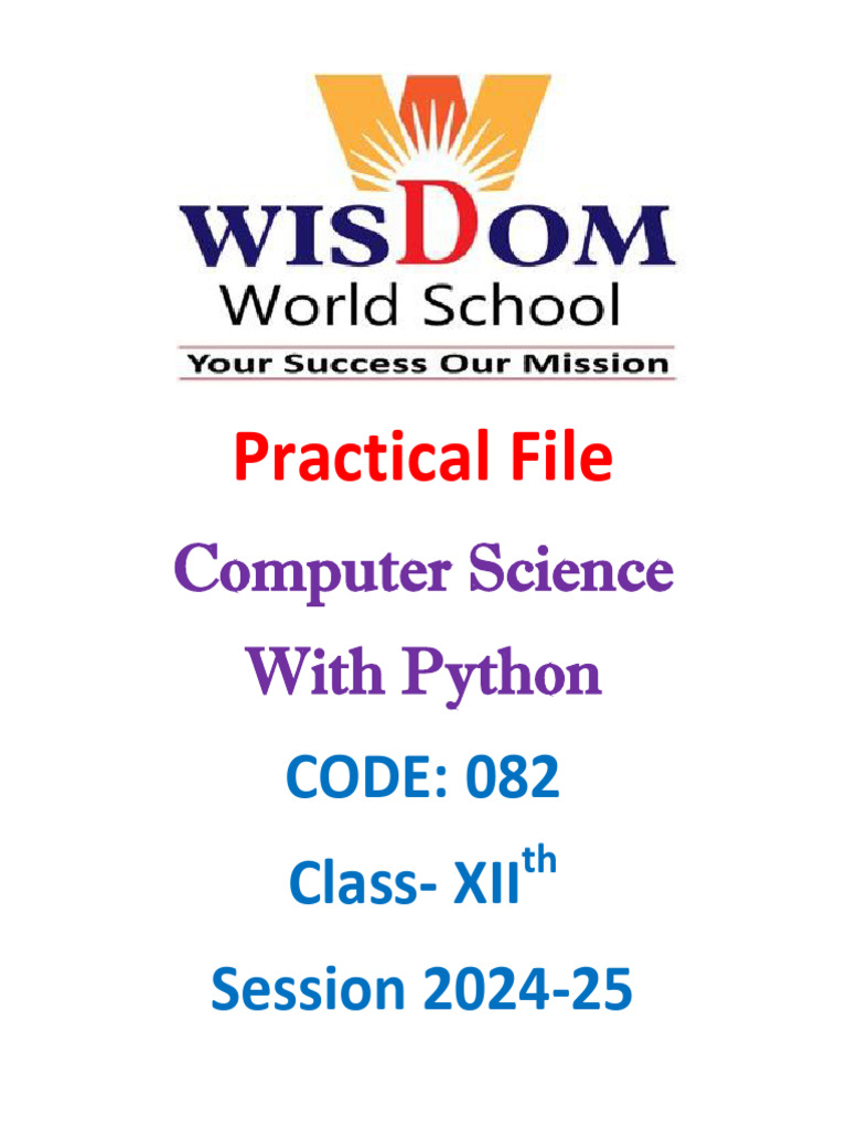 082 CS XII Practical File | PDF | Databases | Data Management