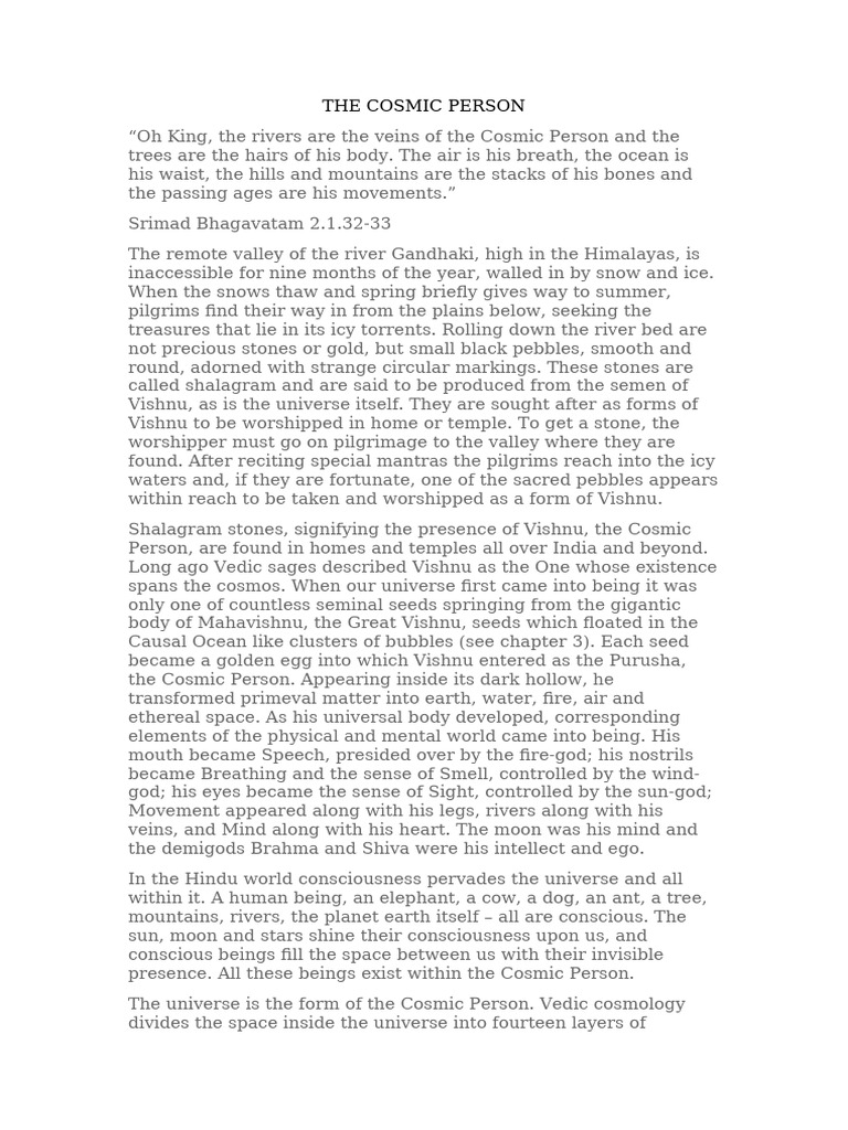 THE COSMIC PERSON | PDF