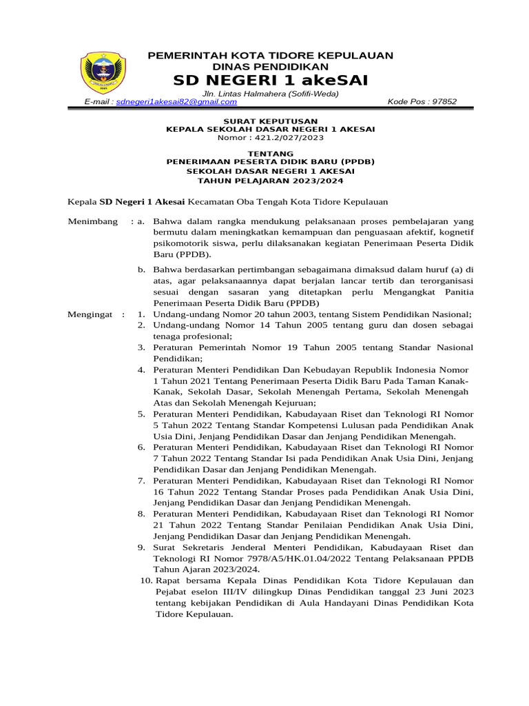 SK PPDB 2023-2024 | PDF