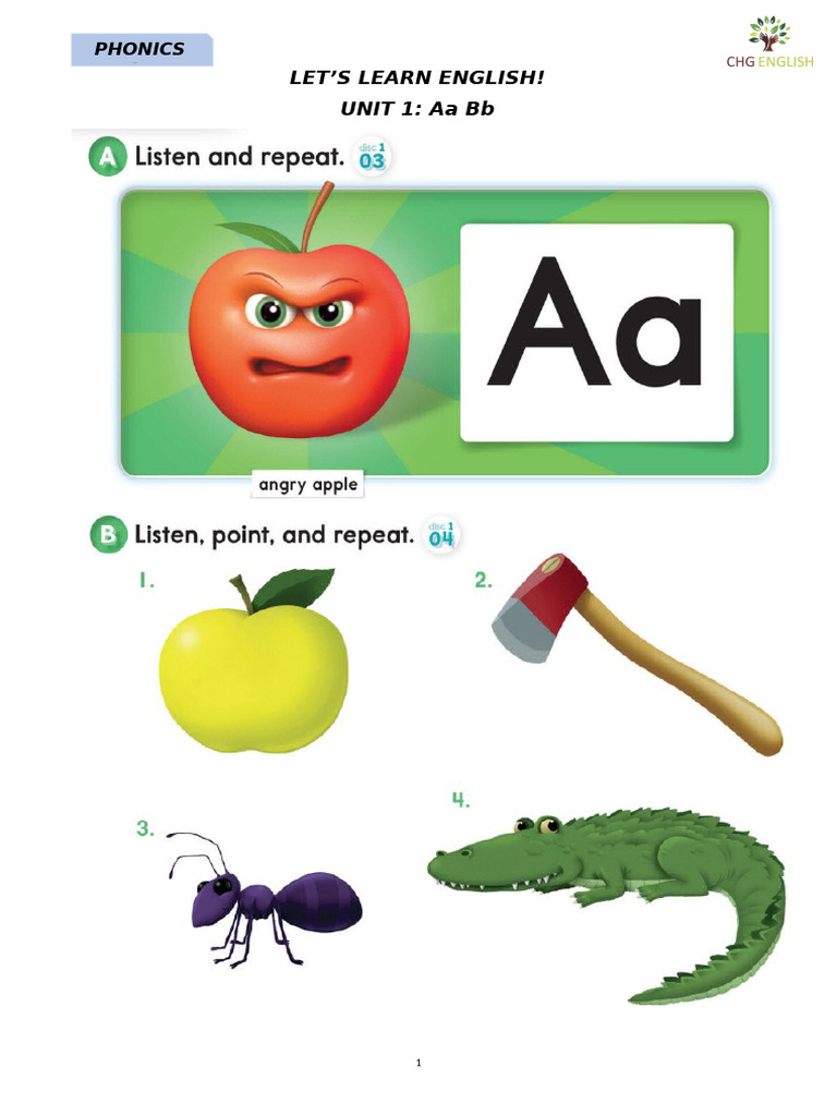 FC1A. LET'S LEARN ENGLISH - PHONICS fix | PDF