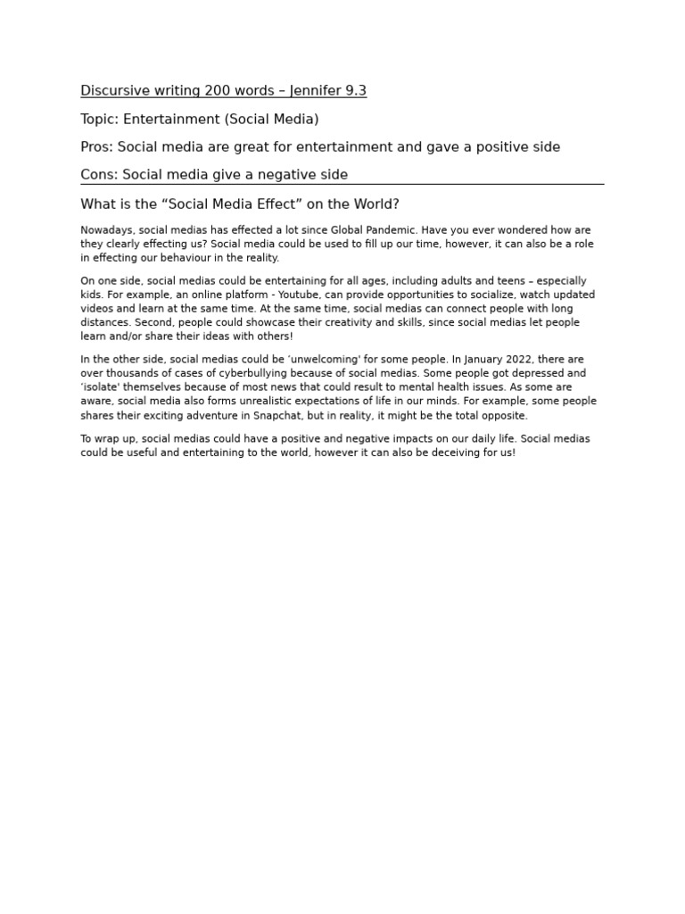 Discursive writing | PDF