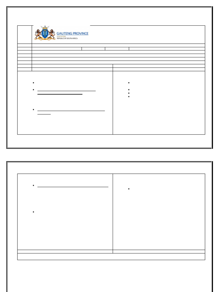 Lesson Plan 3n 4umbhalo Oqoshiwe | PDF