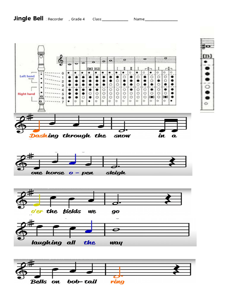 Jingle Bell Recorder (전체악보) | PDF