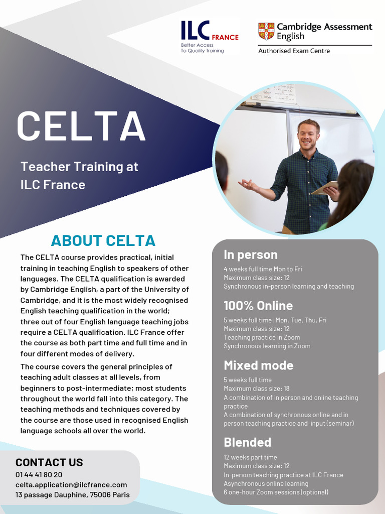CELTA Information Sheet 2025 | PDF | Learning | Language Education