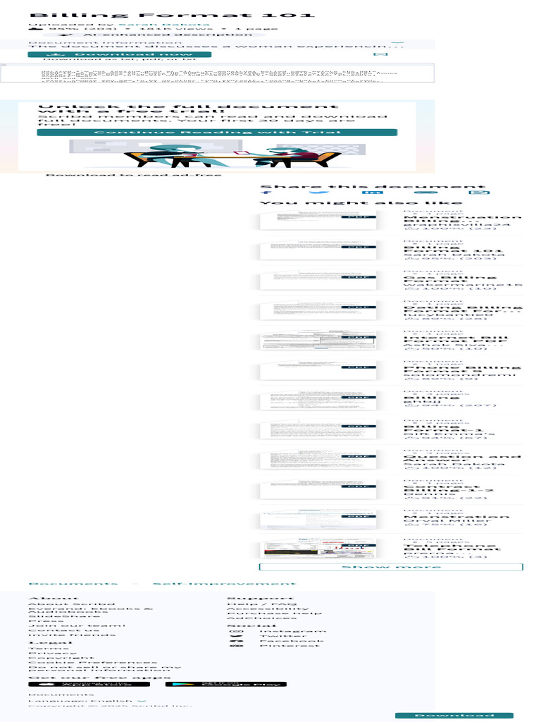 Billing Format 101 PDF Self-Improvement | PDF | Scribd
