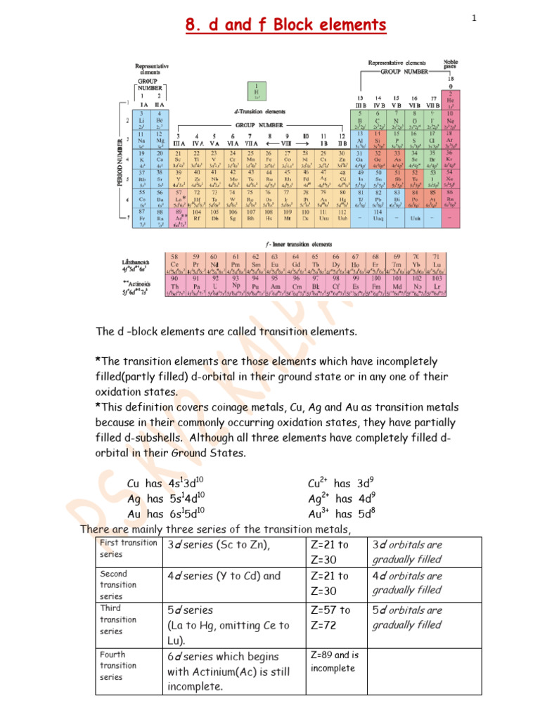 Transition Metals: Properties & Trends | PDF | Transition Metals ...