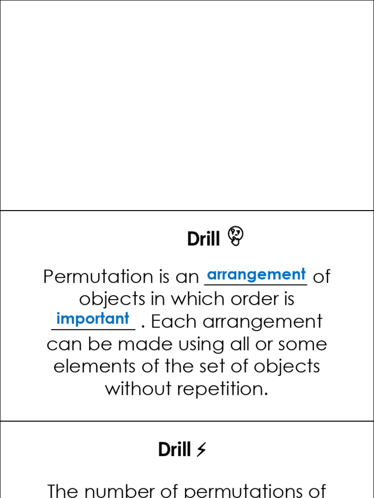 03 19 24 Permutation Of N Objects Taken All At A Time Pdf Permutation Mathematical Analysis