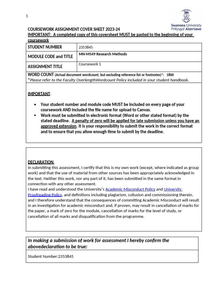 MN-M549 Research Methods | PDF | Consumer Behaviour | Behavior