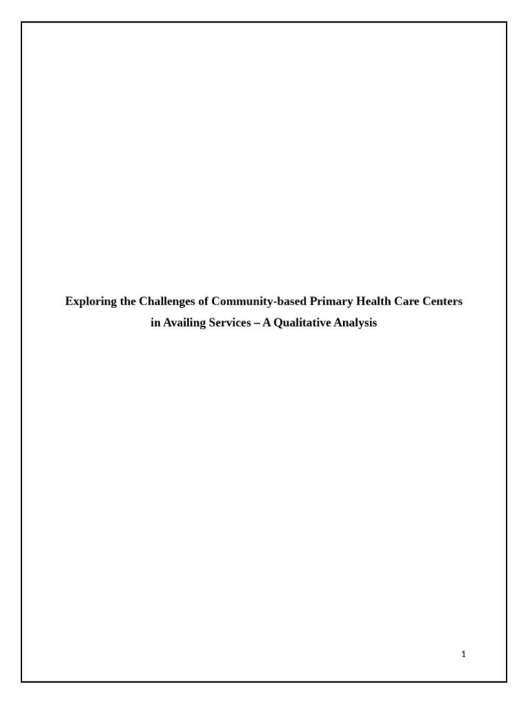 Community Service Challenges - 2 | PDF | Health Care | Social Programs