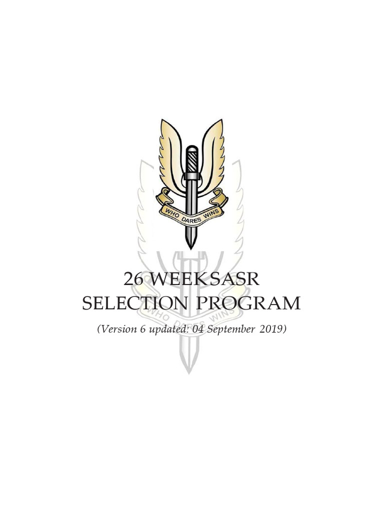 2020 - SASR 26 WK Phys Prep Guide - Vers 6 | PDF | Strength Training ...