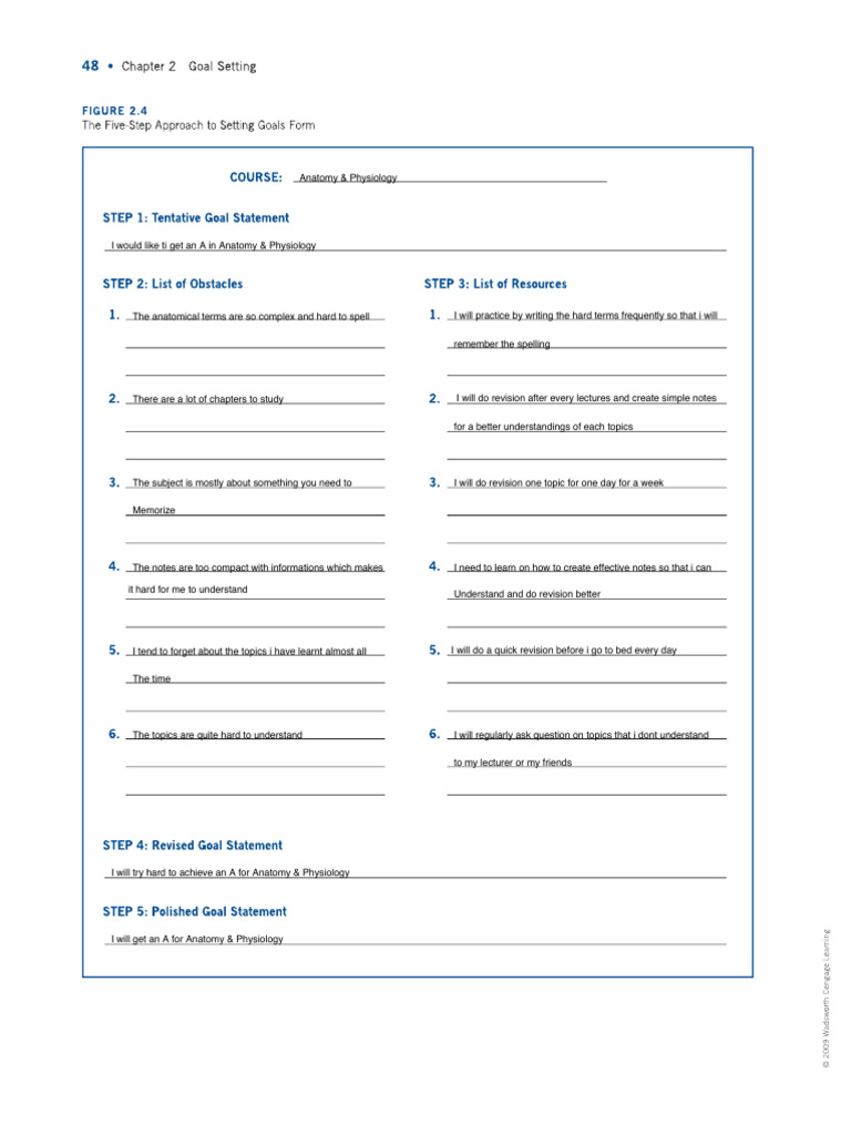 Goals 5 Steps Approach | PDF