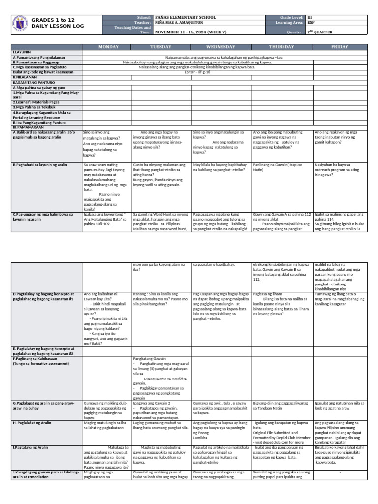 DLL_ESP 3_Q2_W7 (1) | PDF