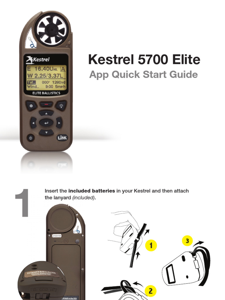 Kestrel 5700 Elite App Quick Start Guide | PDF | Mobile App | Bluetooth