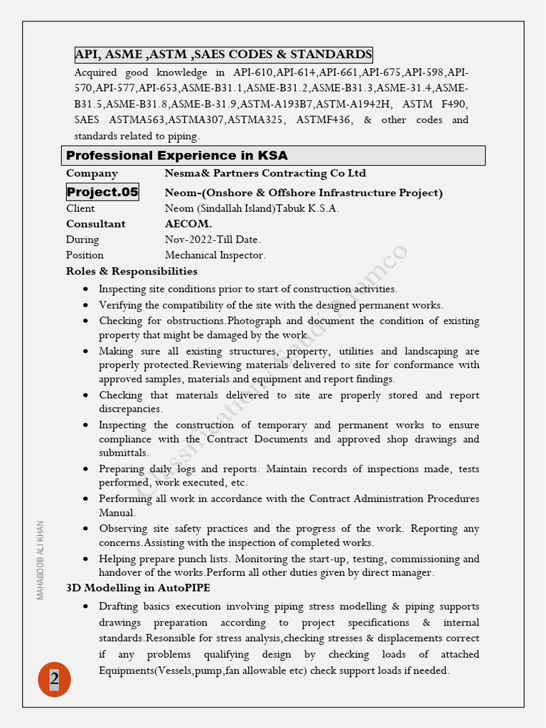 Cv Sr 1 Pages 2 Pdf Engineering