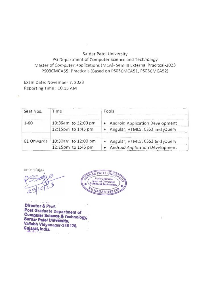 Mca-III Ps03cmca55 Exam | PDF