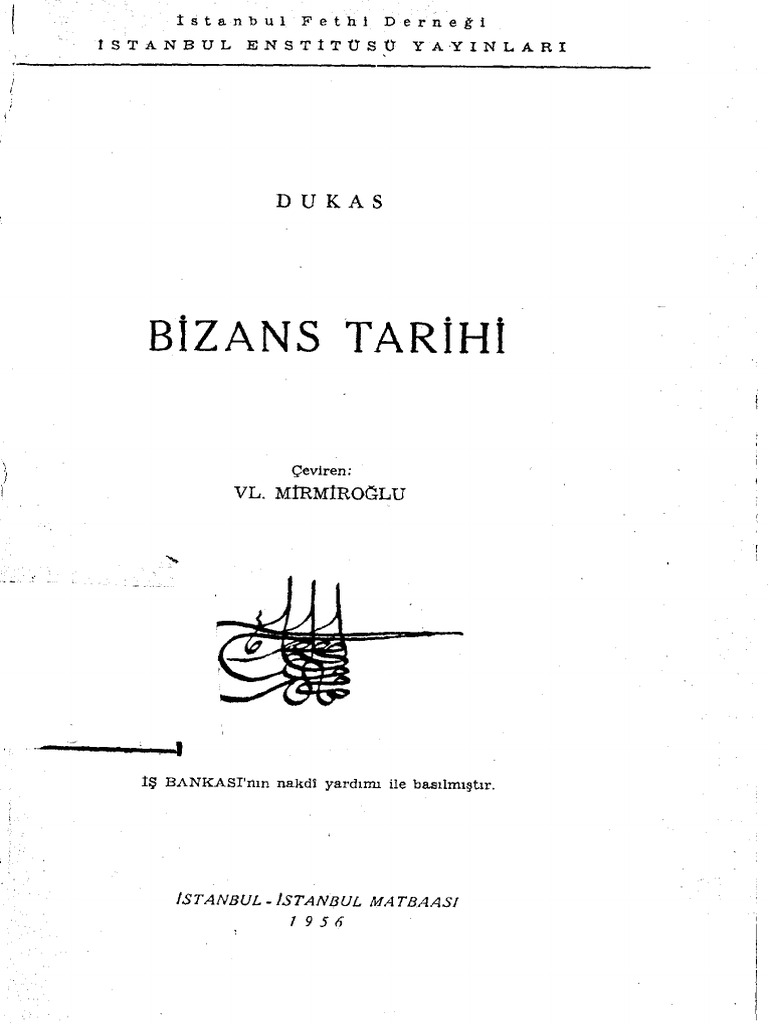Bizans Tarihi Yazar Dukas Cev Vladimir | PDF