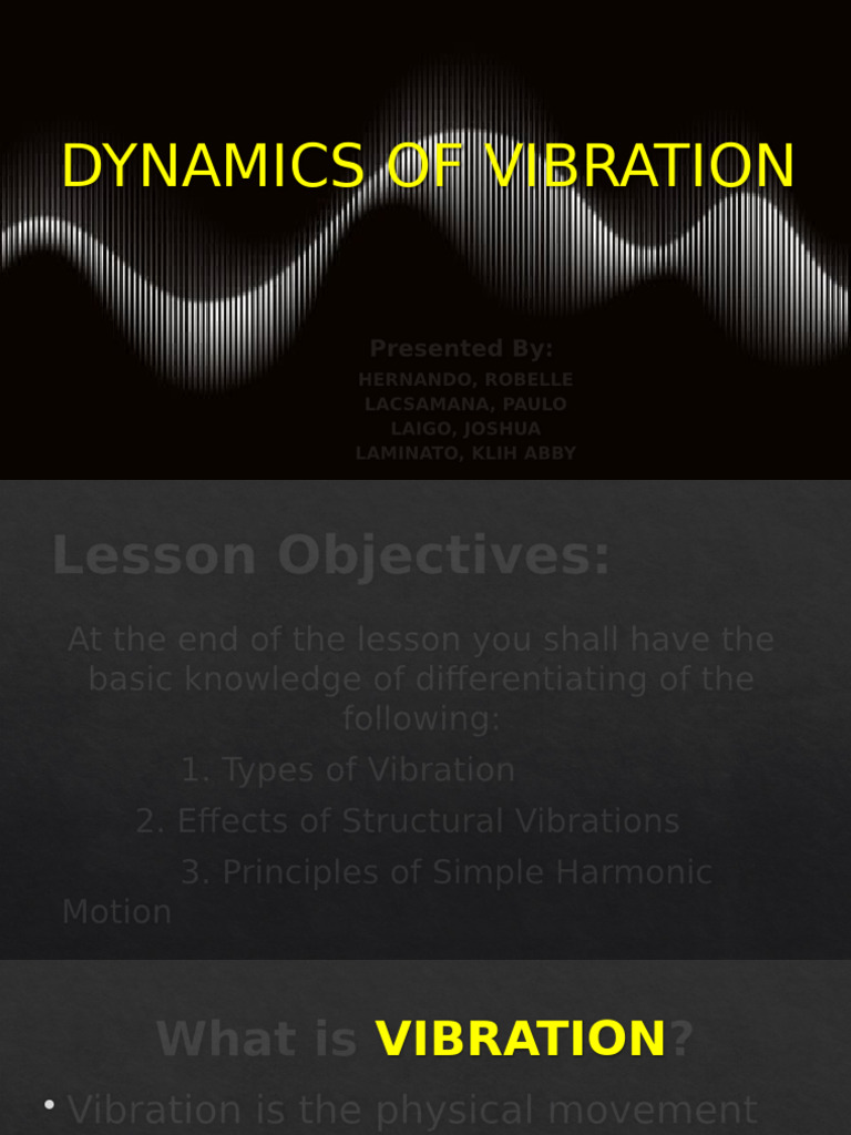 Understanding Vibration Dynamics | PDF | Oscillation | Force