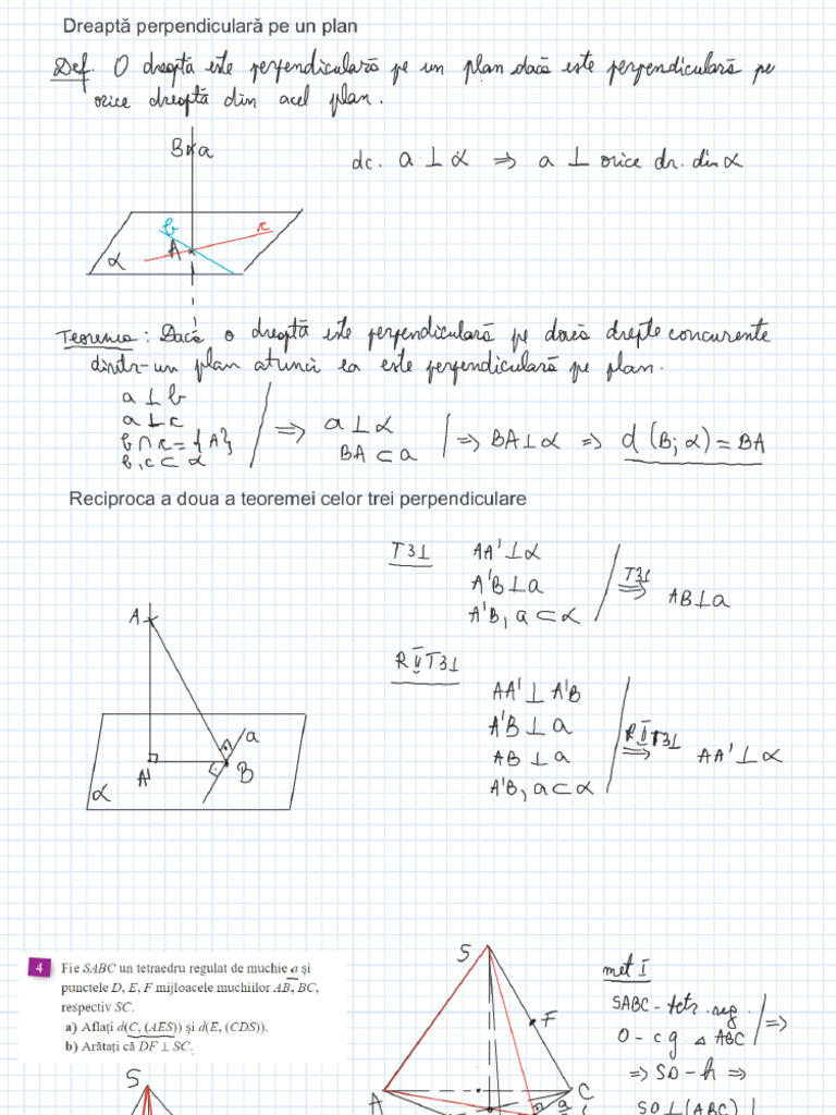 Probl Rezolvate - Distanta de La Un Punct La Un Plan | PDF