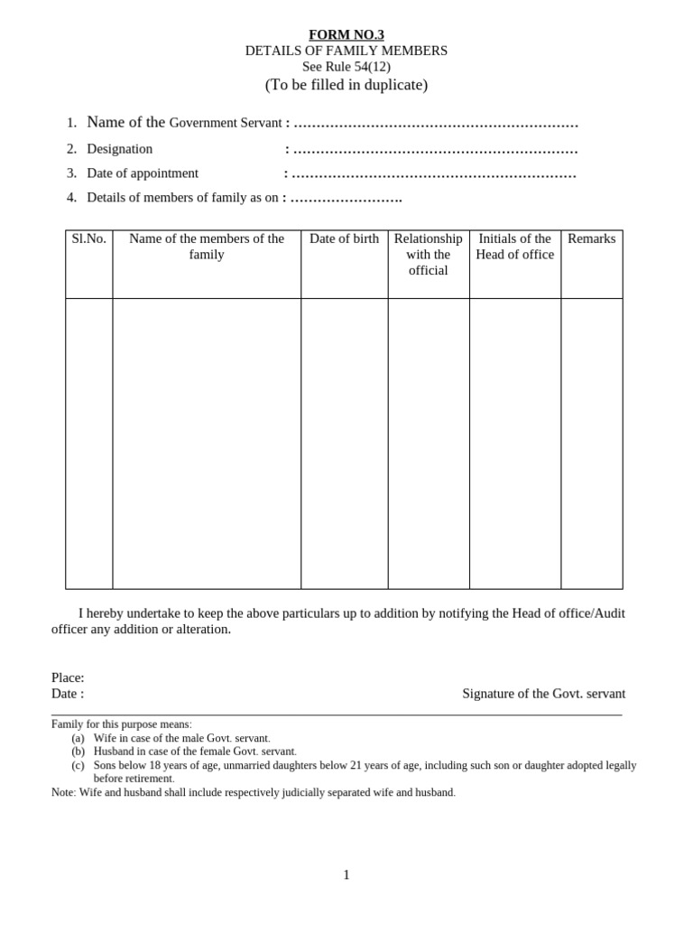 Pension Form Family-1 | PDF | Pension