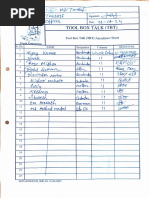 Tool Box Talk Attendance Log | PDF