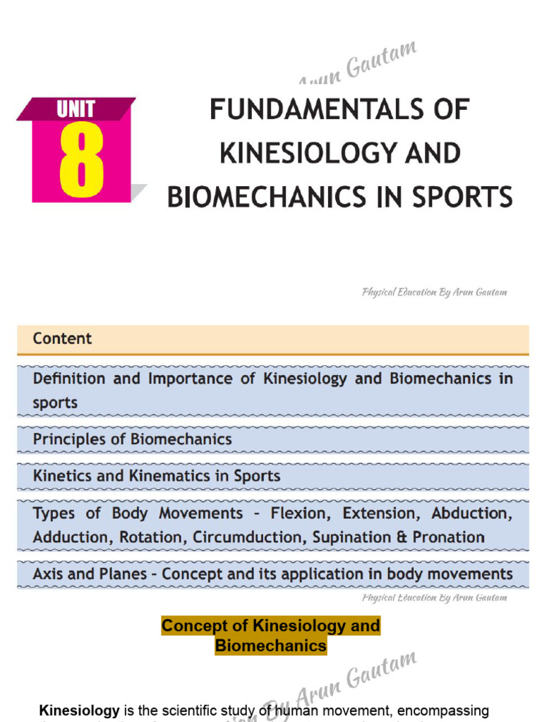 CH-8 BIomechanics and Kinesiology | PDF | Anatomical Terms Of Motion ...