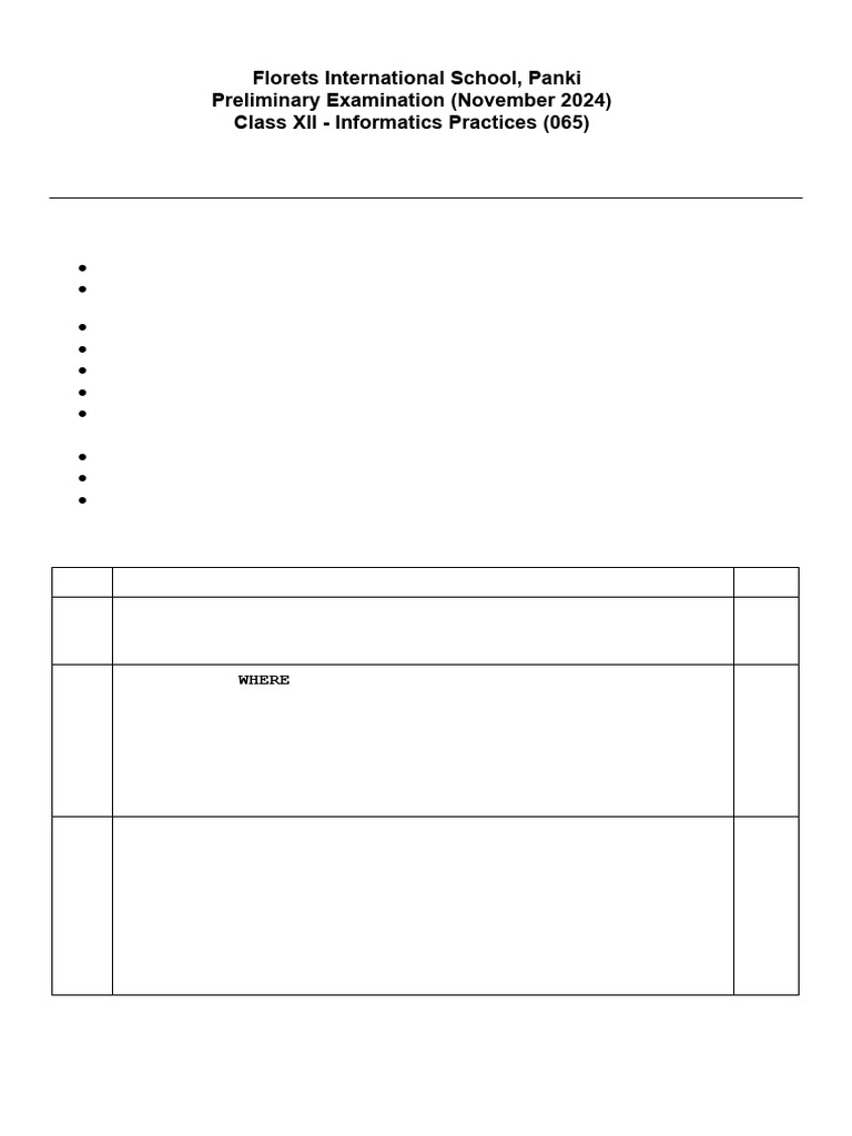 IP_Prelim_2024_25_set_1 | PDF | Table (Database) | Computing