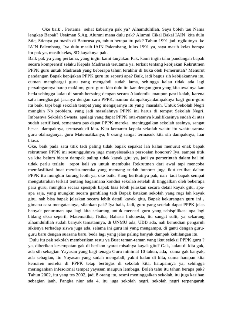 Wawancara Di Jada | PDF