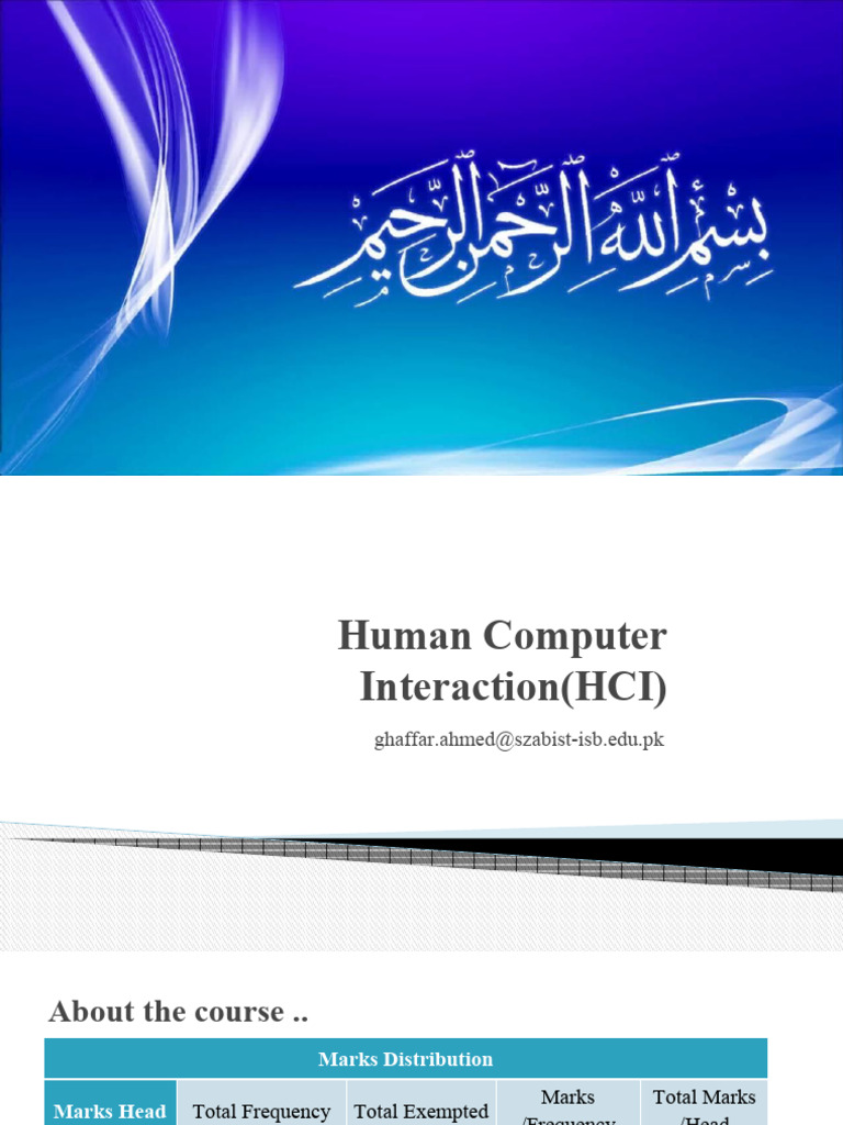 SEC 2103 HCI Lecture 01 Introduction To HCI On 16-09-2024 | PDF | Graphical User Interfaces ...