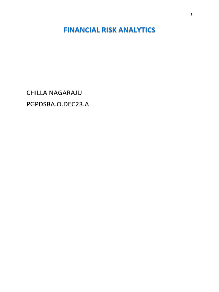 FRA Project Report - Chilla Nagaraju | PDF | Applied Mathematics | Statistical Analysis