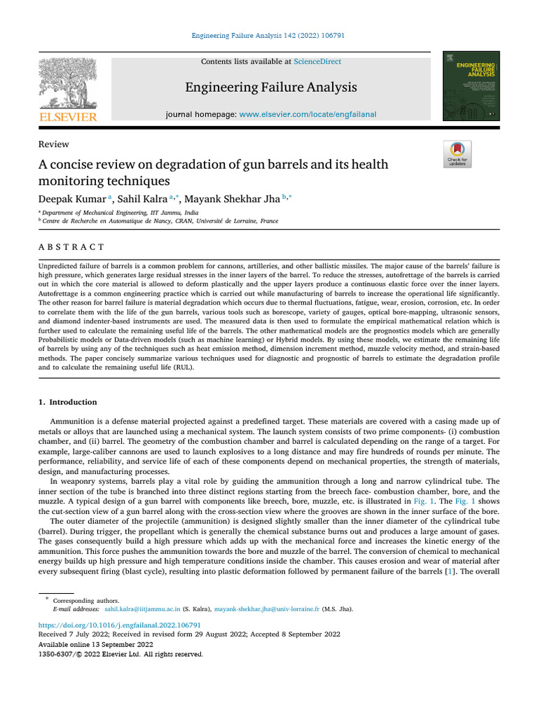 Gun Barrel Degradation Review | PDF | Gun Barrel | Stress (Mechanics)