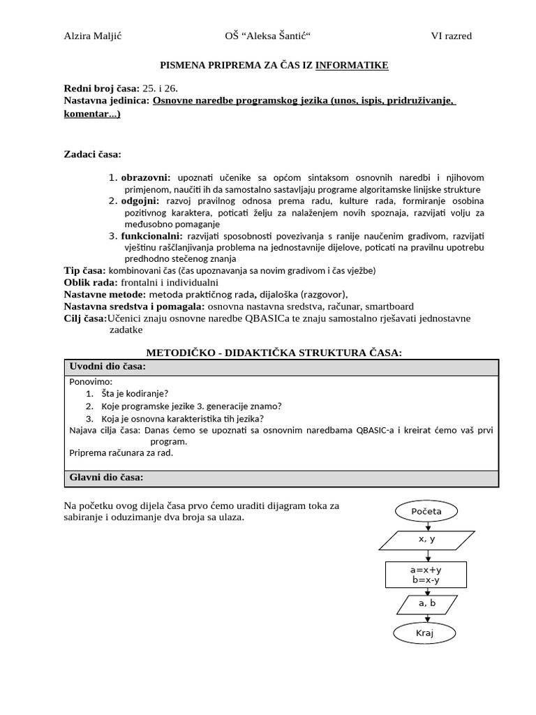 Priprema VI25 I 26 | PDF