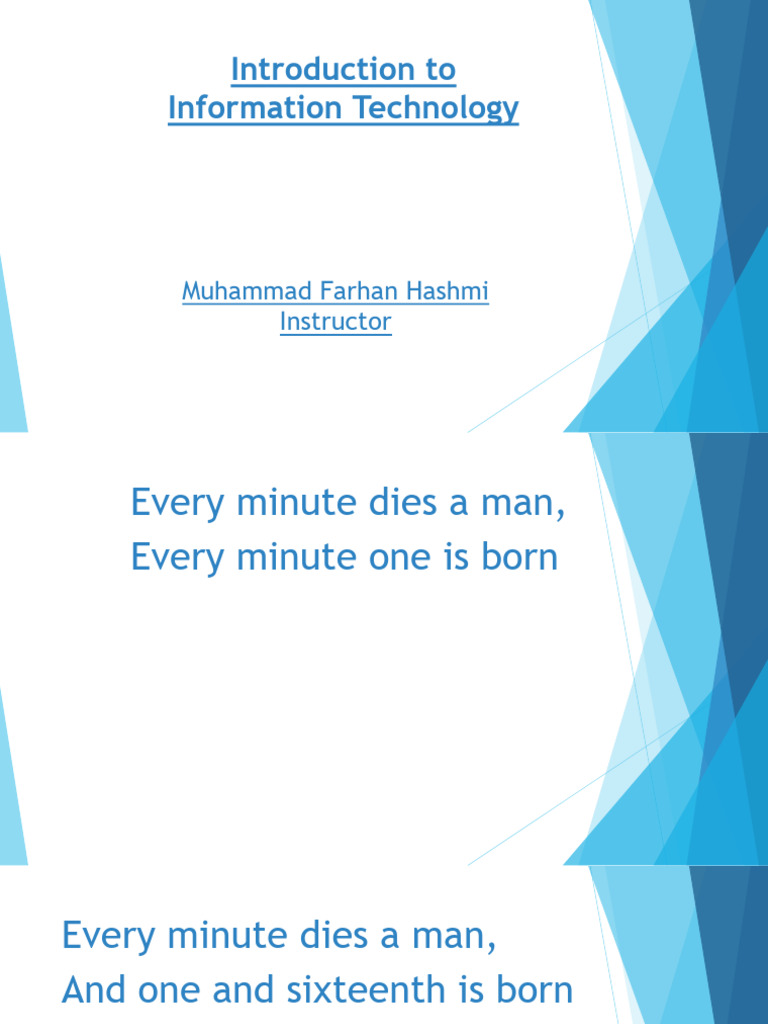 Introduction to Information Technology | PDF | Office Equipment | Computing