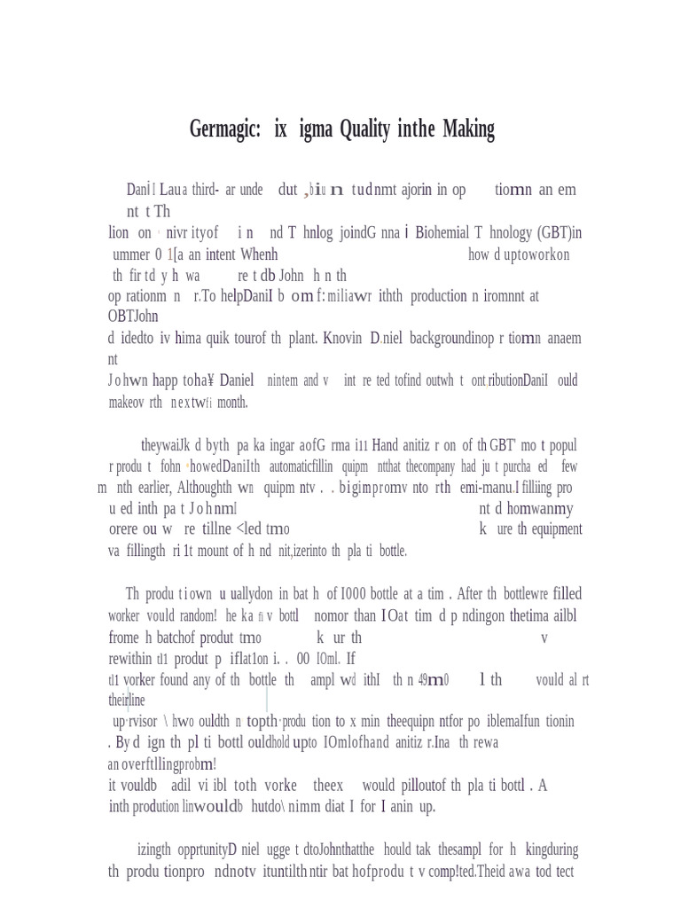 Germagic Ix Igma Quality Inthe Making | PDF