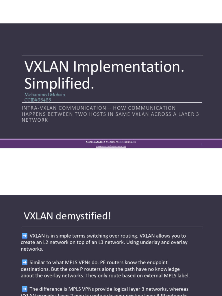 VXLAN IMPLEMENTATION | PDF | Computer Network | Networking