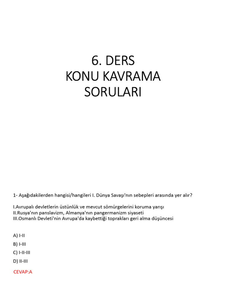 ATA 121 06 Ders Konukavrama Sorulari | PDF