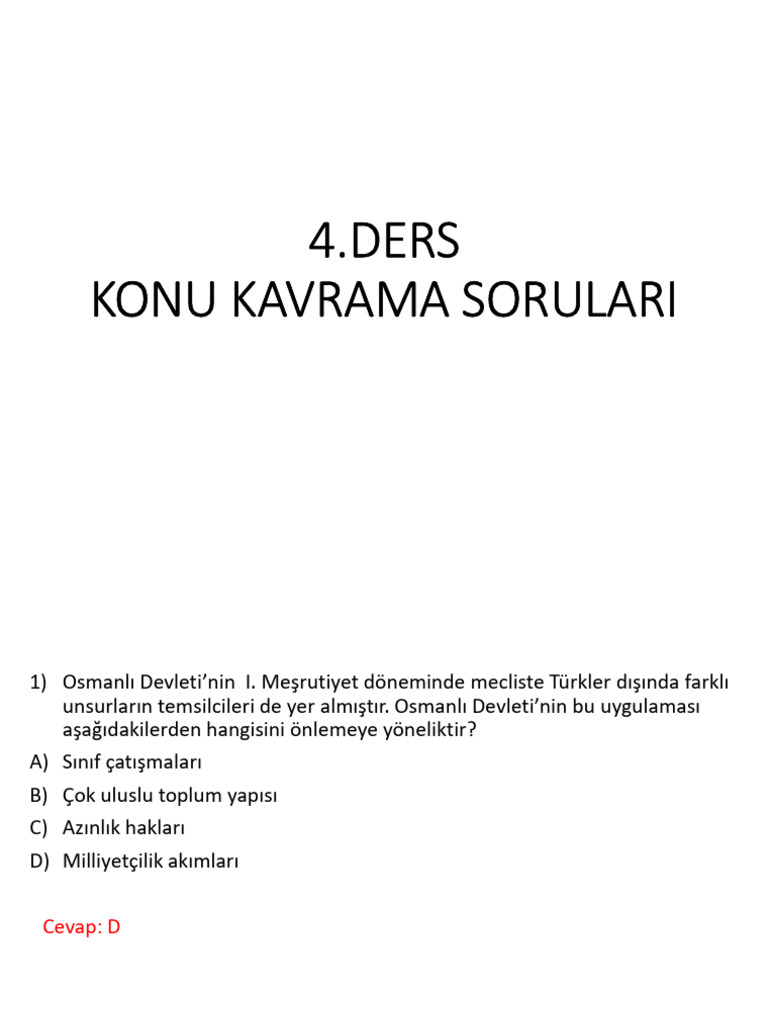 ATA 121 04 Ders Konukavrama Sorulari | PDF