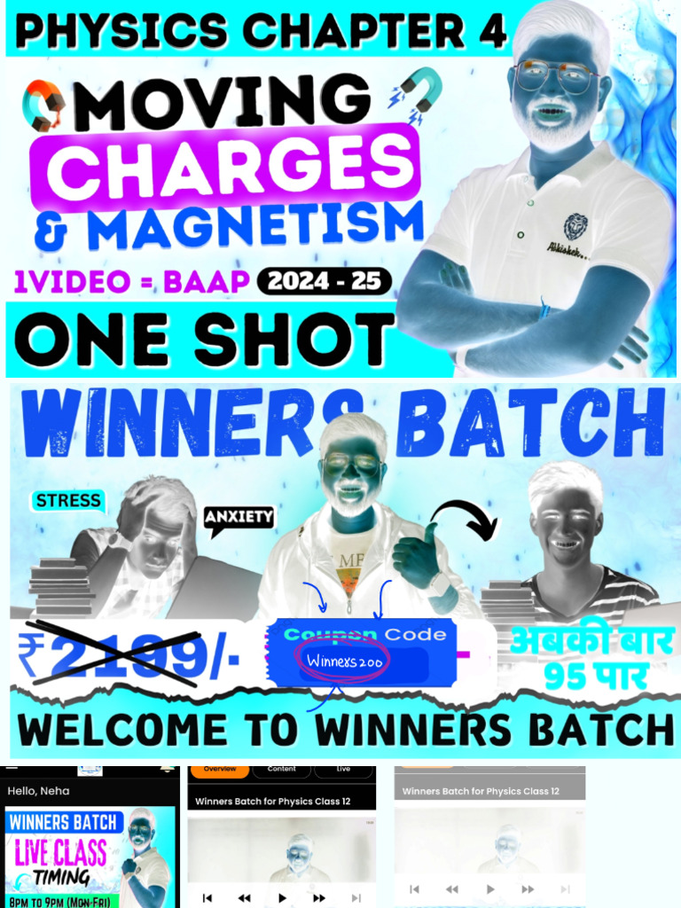 2025 Chapter 4 Moving Charge and Field Class 12-Invert | PDF