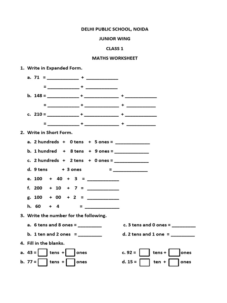 Maths Worksheet | PDF