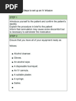 IV-Canulation - CheckList | PDF | Intravenous Therapy | Medical Treatments