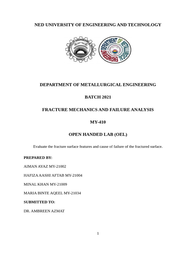 FMFA OEL (AutoRecovered) | PDF | Fracture | Physical Sciences