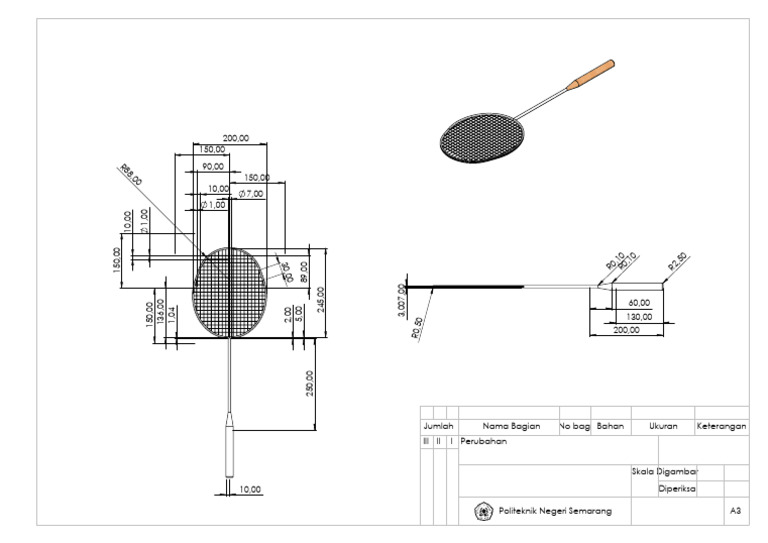 Racket Full Drawing Dewa Asmara | PDF