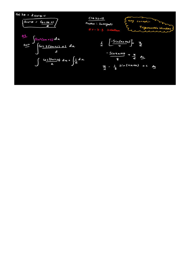Maths Intergration Ex-7.3 Complete | PDF
