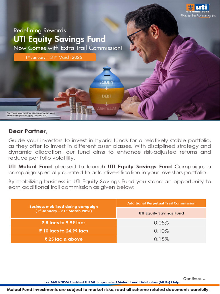 UTI Equity Savings Fund Campaign (Q4 FY24-25) | PDF | Mutual Funds ...