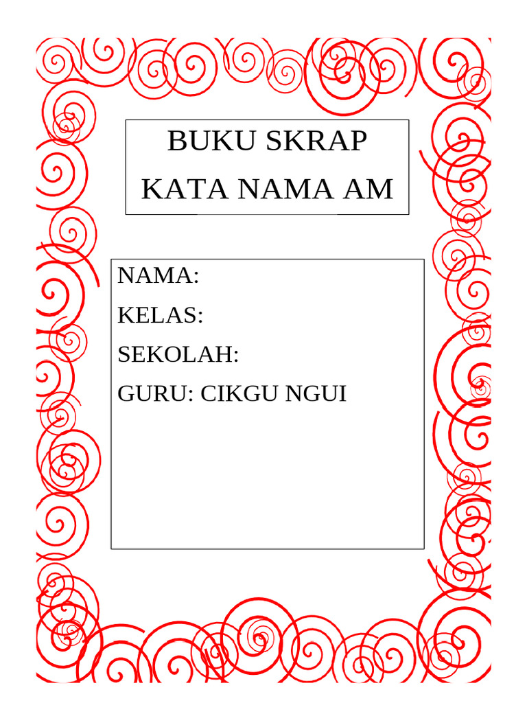 Contoh Buku Skrap THN 1 | PDF