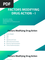 Factor Affecting Drug Action | PDF | Drugs | Pharmacology