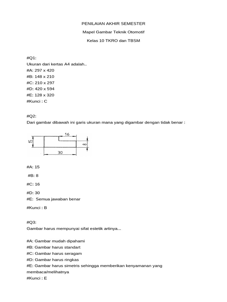 SOAL PAS GTO smt GANJIL | PDF