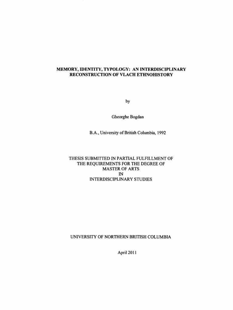Memory, Identity, Typology-Vlach Etnohidtory | PDF | Ethnicity