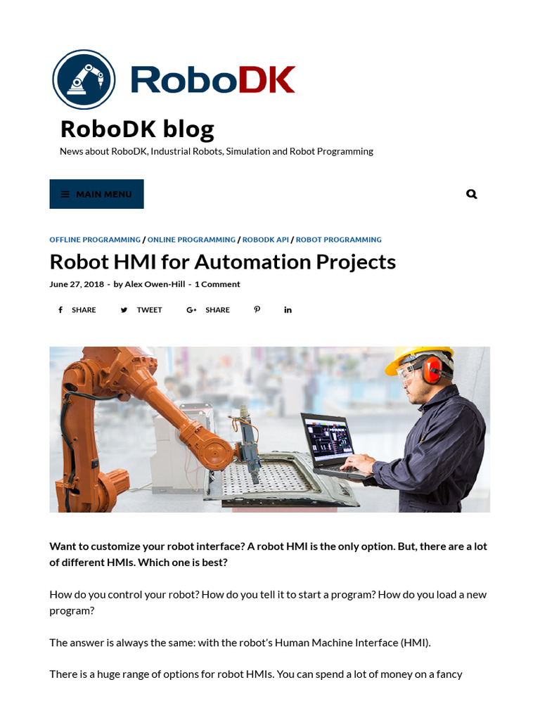 Robot HMI For Automation Projects - RoboDK Blog | PDF | User Interface | Graphical User Interfaces